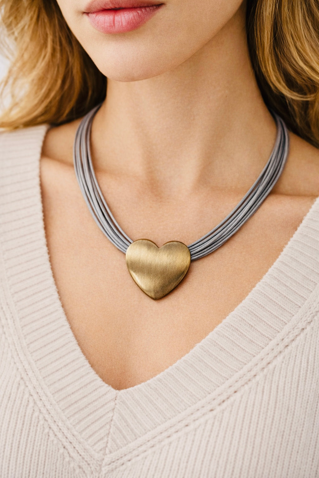 Hadley Heart Necklace Gold – Goose Island