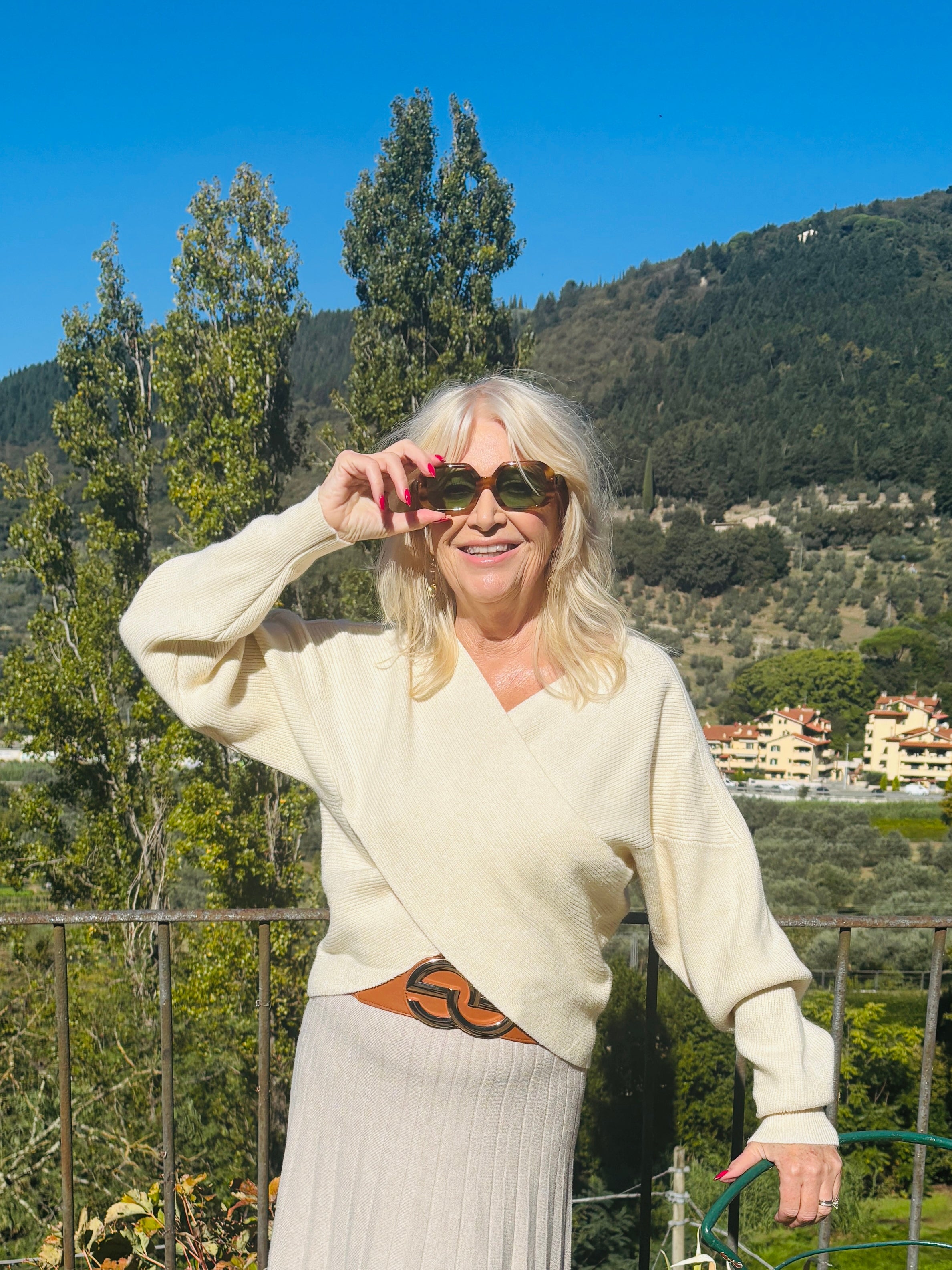 Celine Crossover Jumper Cream – Goose Island