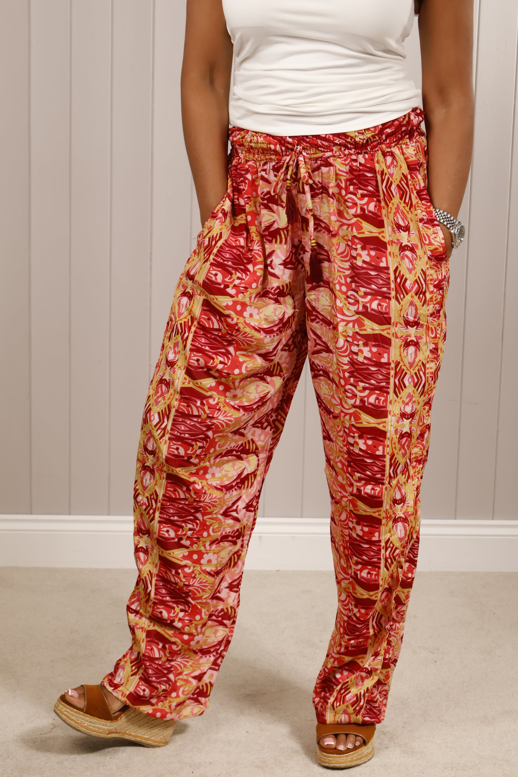 Yara Luxe Trousers Raspberry – Goose Island